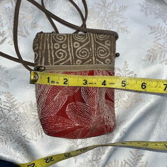 Maruca | Bags | Maruca Small Red Patterned Crossbody Purse | Poshmark